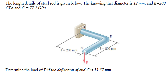 Solved The length details of steel rod is given below. The | Chegg.com