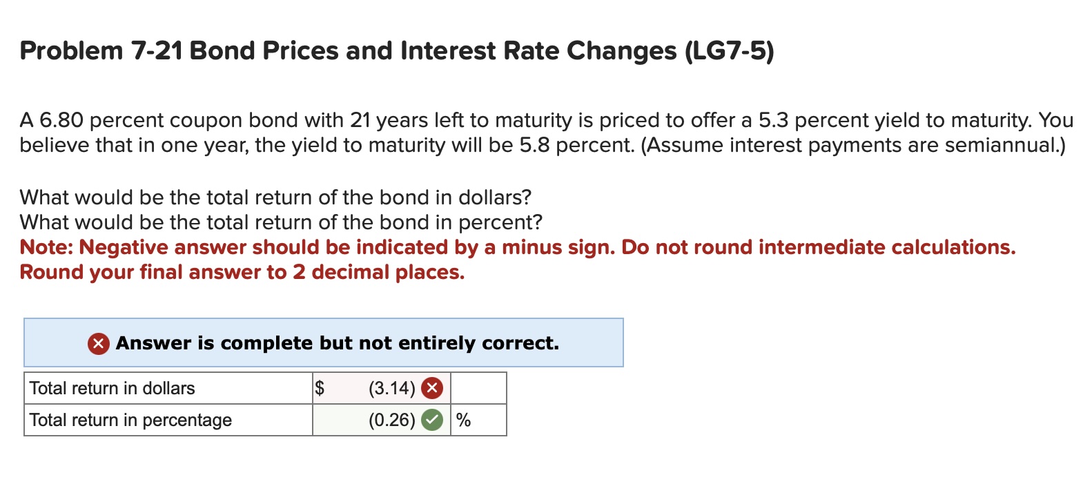 Solved Problem 7-21 ﻿Bond Prices and Interest Rate Changes | Chegg.com