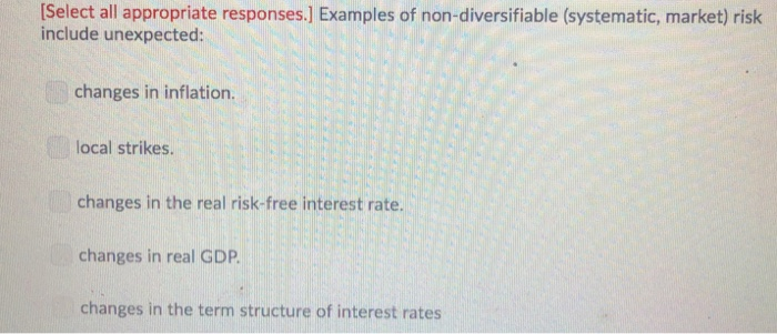 Solved Select all appropriate responses.] Examples of | Chegg.com