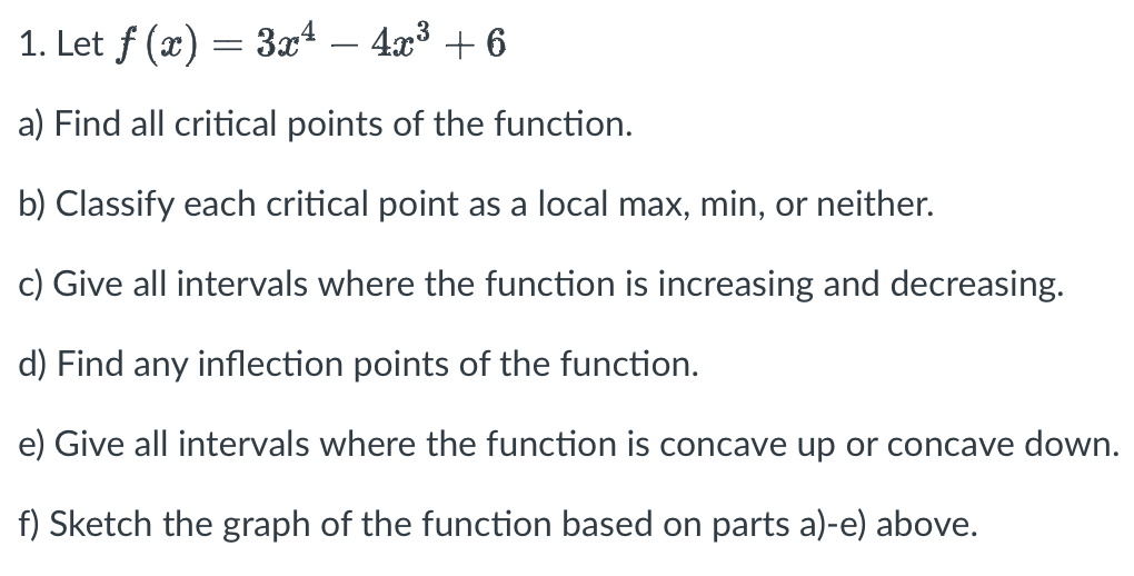 Solved Help me with this single-variable calculus problem! | Chegg.com