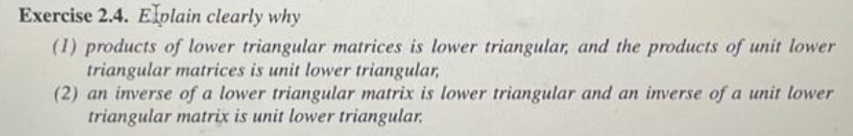 Solved Exercise 2 4 Explain Clearly Why 1 Products Of