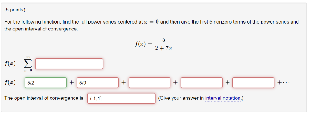 Solved 5 points) For the following function, find the full | Chegg.com