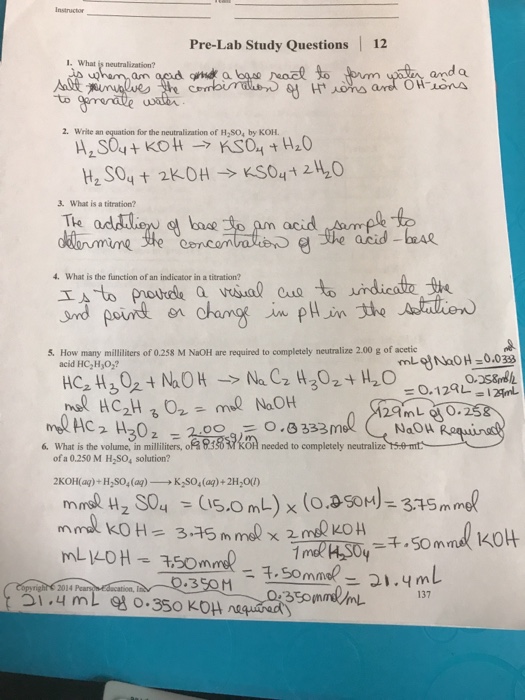 Solved Instructor Pre-Lab Study Questions | 12 1. What is | Chegg.com Solved Instructor Pre-Lab Study Questions | 12 1. What is | Chegg.com