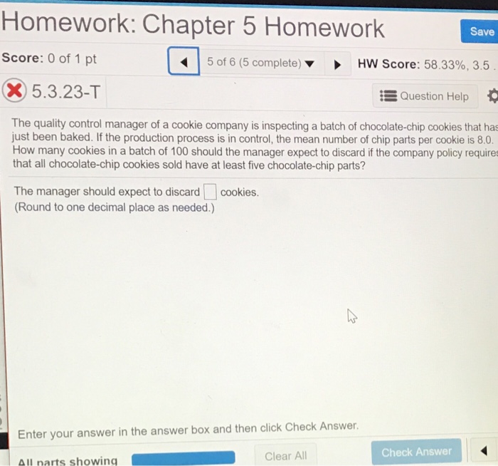 Solved The quality control manager of a cookie company is | Chegg.com