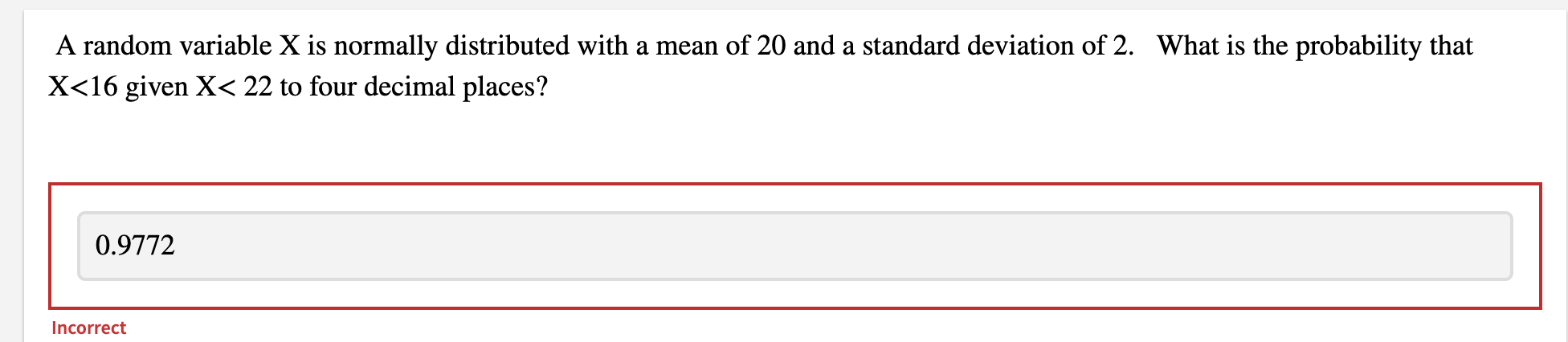 Solved A random variable X is normally distributed with a | Chegg.com
