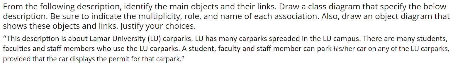 Solved QUESTION: I have the class diagram part down I think, | Chegg.com