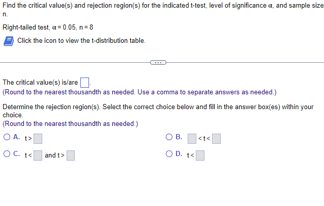 Solved Find the critical value(s) and rejection region(s) | Chegg.com