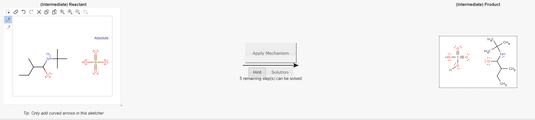 Solved (Intermediate) Reactant :f (Intermediate) Product | Chegg.com