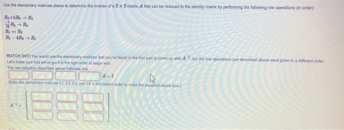 (1 point) Find the elementary matrix associated with | Chegg.com