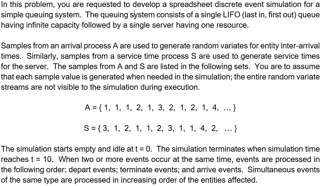 Solved simple queuing system. The queuing system consists of | Chegg.com