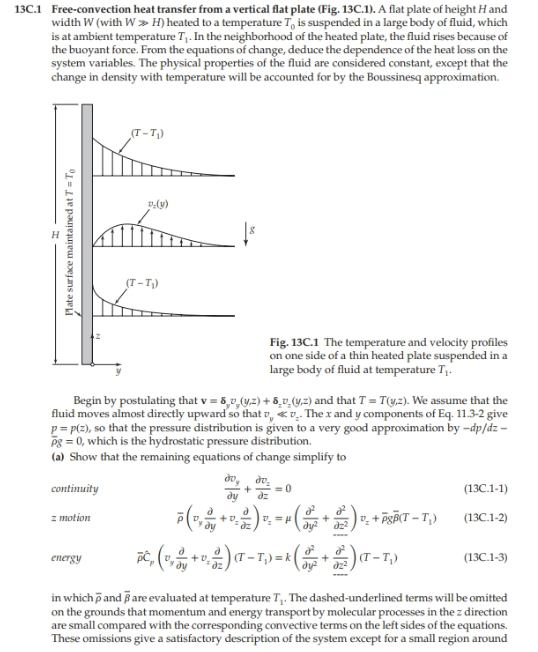 Solved 13C.1 Free-convection heat transfer from a vertical | Chegg.com
