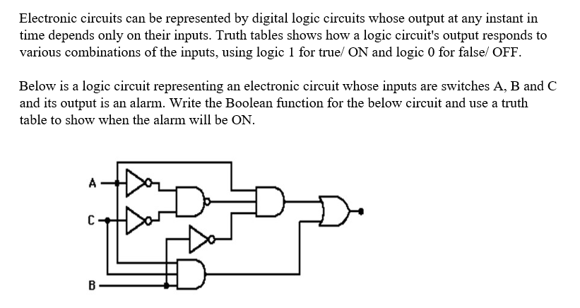 Solved Electronic circuits can be represented by digital | Chegg.com