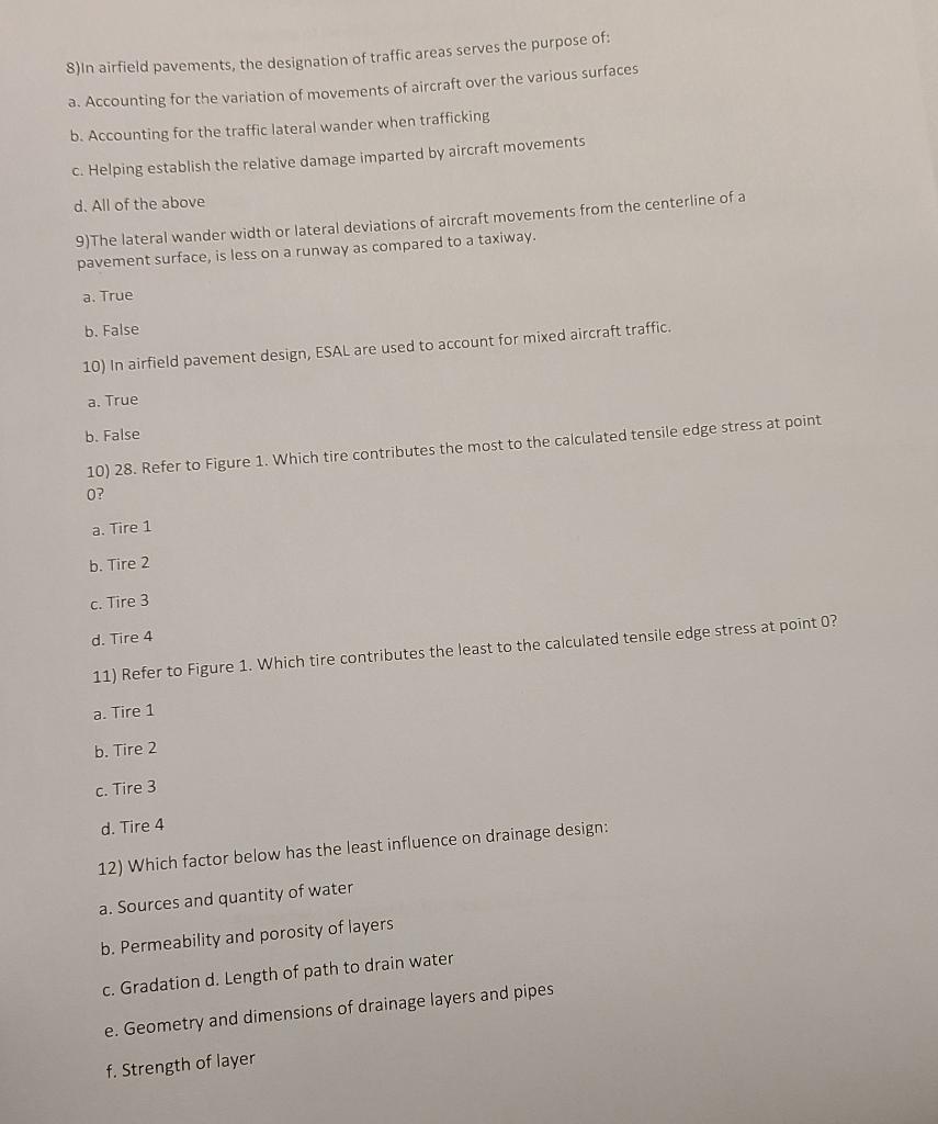 Solved d. All of the above 9) The lateral wander width or | Chegg.com