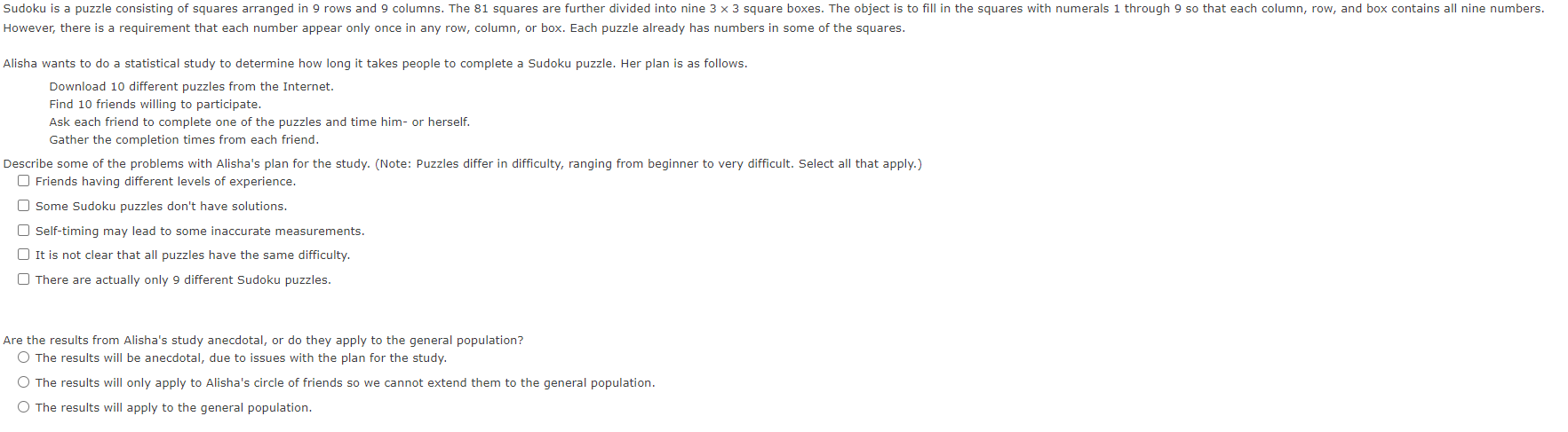 Solved Sudoku is a puzzle consisting of squares arranged in | Chegg.com