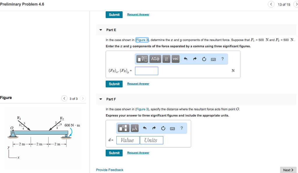 Solved Preliminary Problem 4.6 13 of 15 Part A n the case | Chegg.com