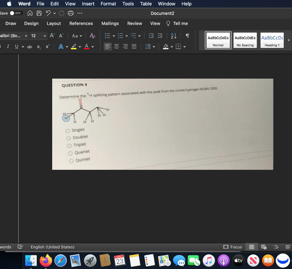 Solved Word File Edit View Insert Format Tools Table Window | Chegg.com
