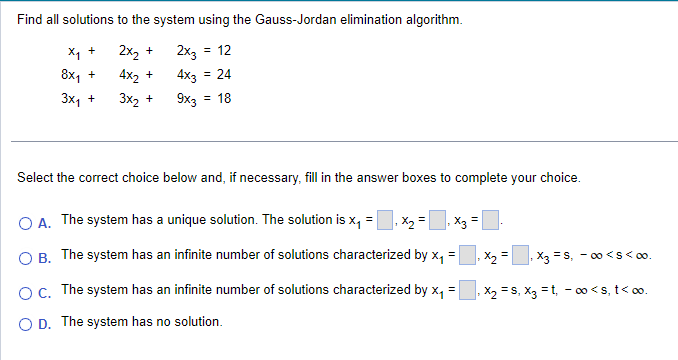Solved Find all solutions to the system using the | Chegg.com