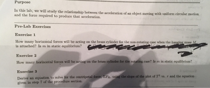 Solved Purpose In This Lab We Will Study The Relationship Chegg