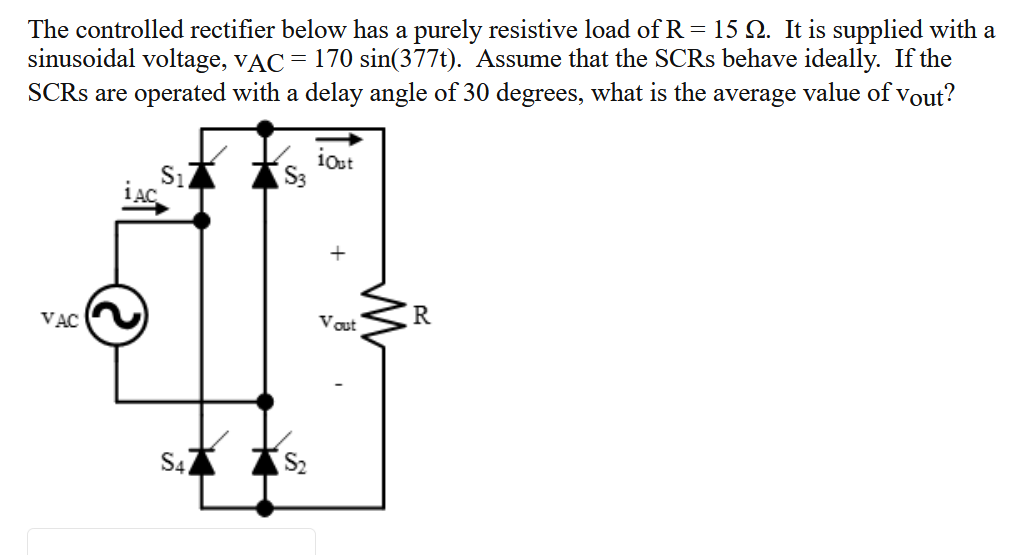 Solved The controlled rectifier below has a purely resistive | Chegg.com