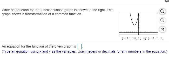 Solved Write an equation for the function whose graph is | Chegg.com