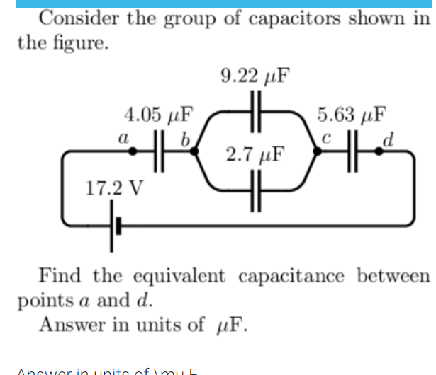 Solved Consider the group of capacitors shown in the figure. | Chegg.com