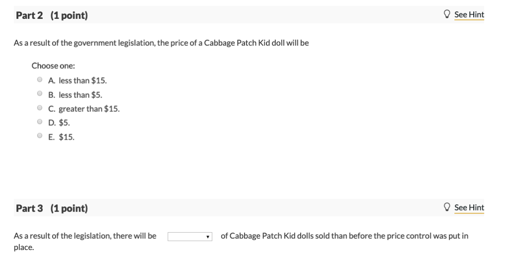 Solved Part 1 (1 point) See Hint Suppose the government | Chegg.com