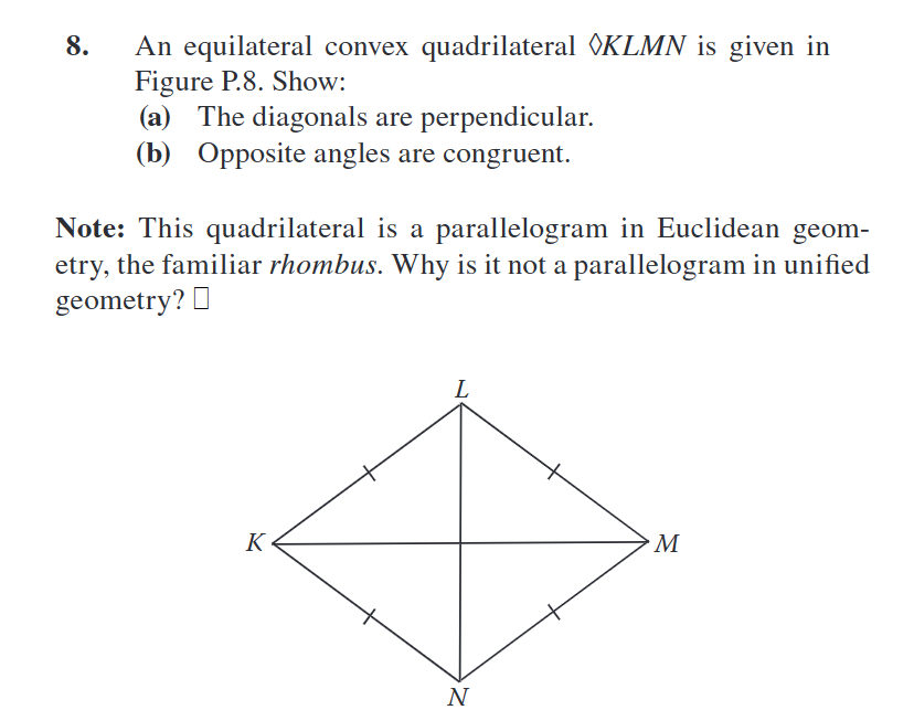 Solved An equilateral convex quadrilateral KLMN is given | Chegg.com