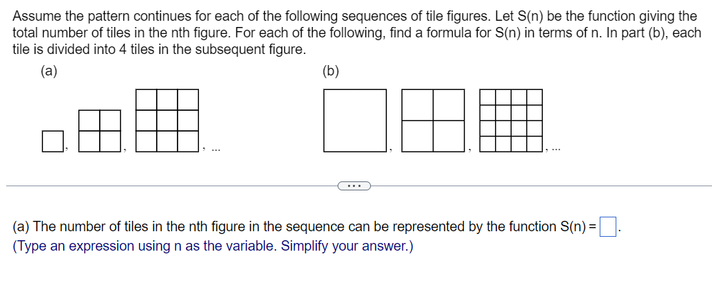 Assume the pattern continues for each of the | Chegg.com
