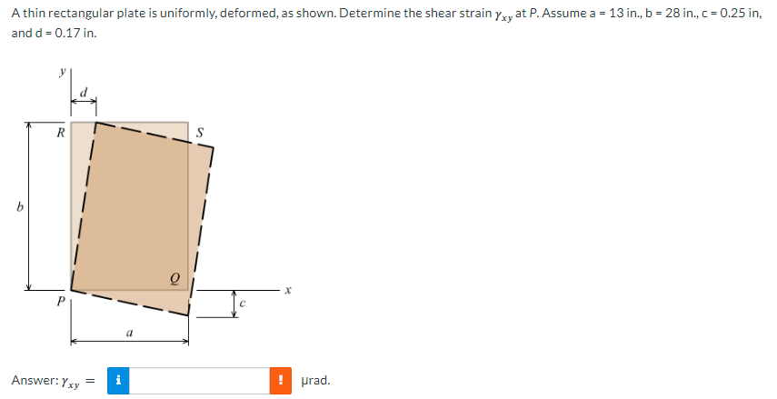 Solved A thin rectangular plate is uniformly, deformed, as | Chegg.com
