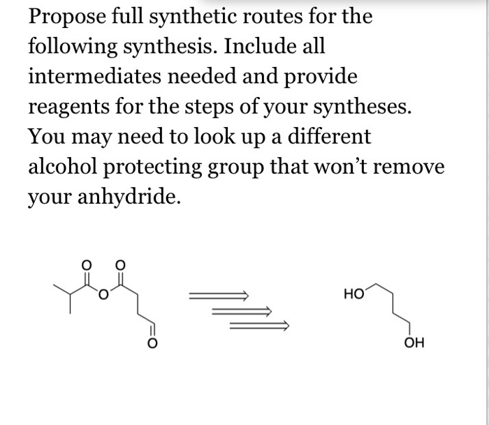 Solved Propose full synthetic routes for the following | Chegg.com