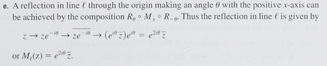 Solved e. A reflection in line ℓ through the origin making | Chegg.com