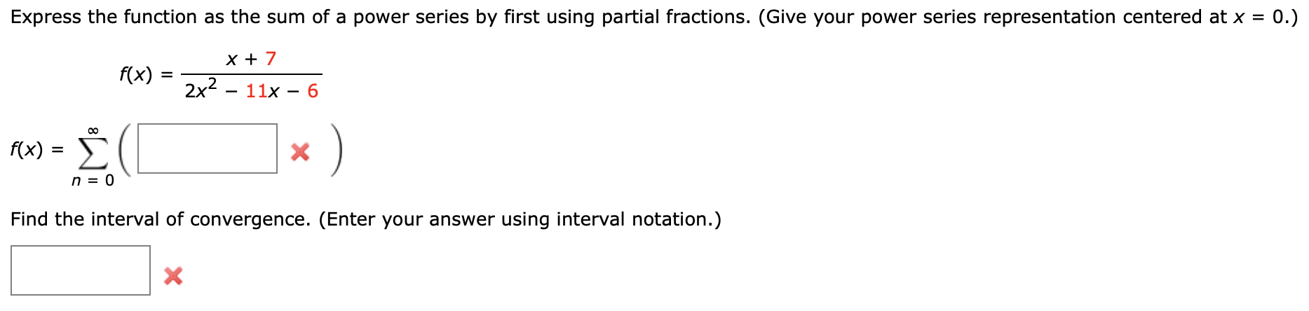 Solved Express the function as the sum of a power series by | Chegg.com