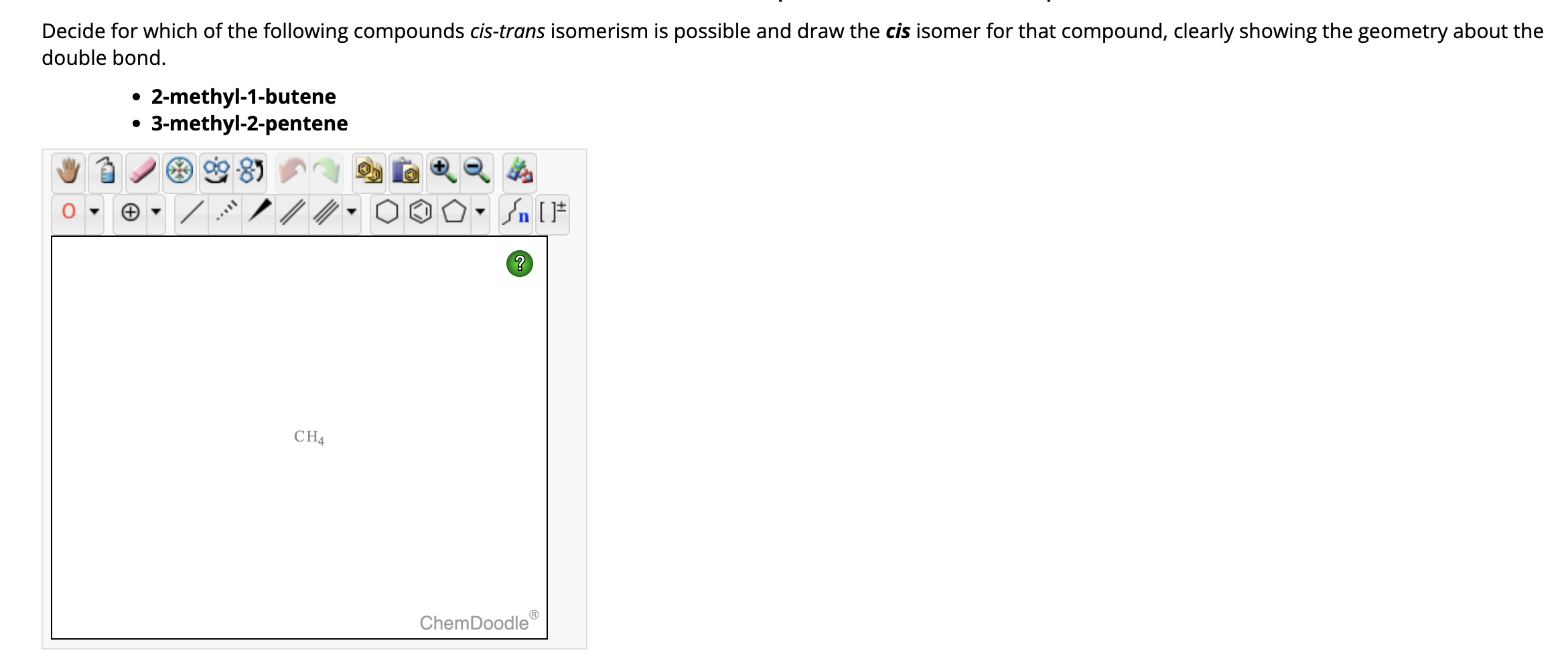 Solved Decide for which of the following compounds cis-trans | Chegg.com