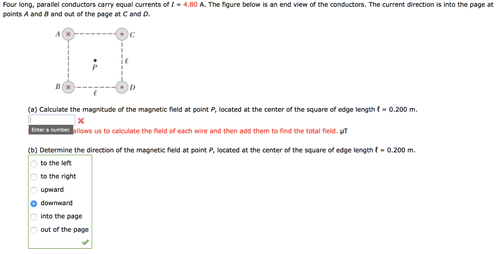 Solved Four long, parallel conductors carry equal currents | Chegg.com