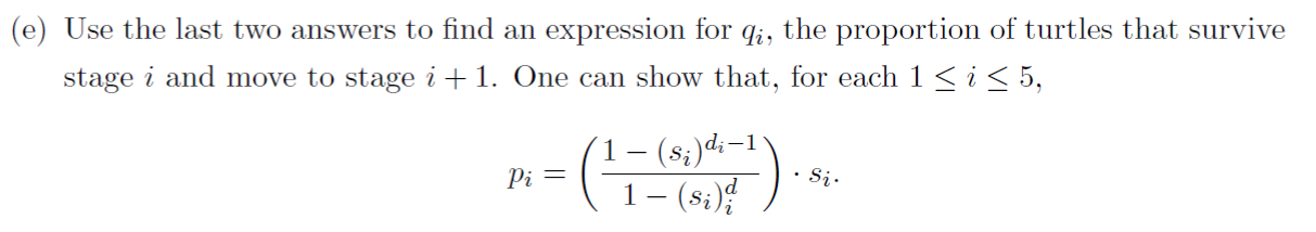1. We want to construct a Lefkovitch matrix for the | Chegg.com
