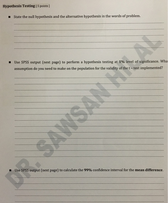 Solved Output Group Statistics Std Error Mean Mean Std