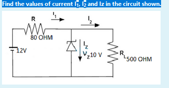 Solved Find the values of current I1, I2 and Iz in the | Chegg.com