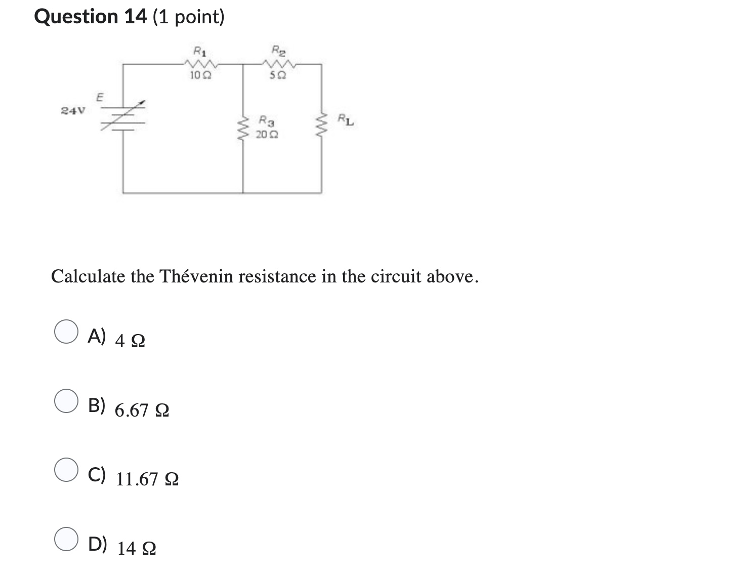Solved Question 14 (1 point) Calculate the Thévenin | Chegg.com Solved Question 14 (1 point) Calculate the Thévenin | Chegg.com