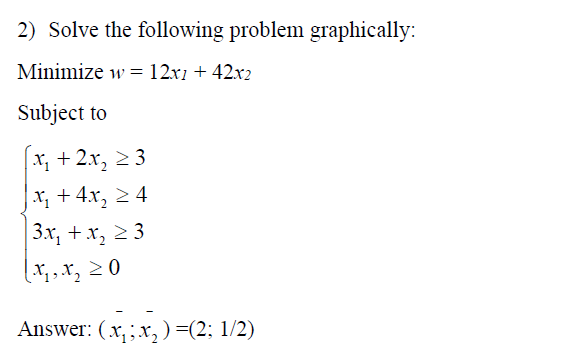 Solved 2) Solve the following problem graphically: Minimize | Chegg.com