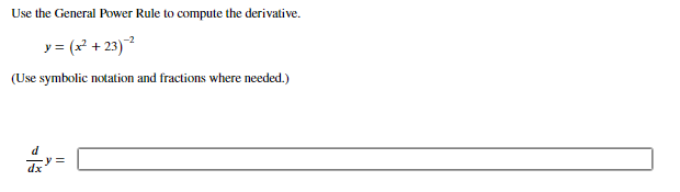 Solved Use the General Power Rule to compute the | Chegg.com