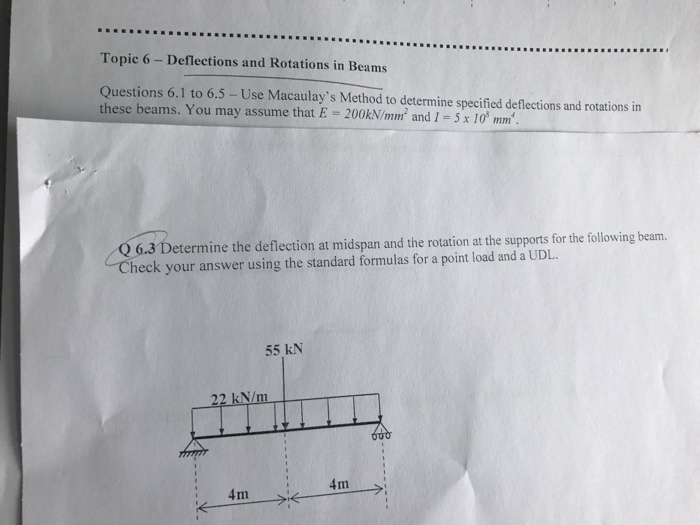 Solved Use Macaulay"s Method to determine specified | Chegg.com