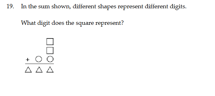 Solved 9. In the sum shown, different shapes represent | Chegg.com