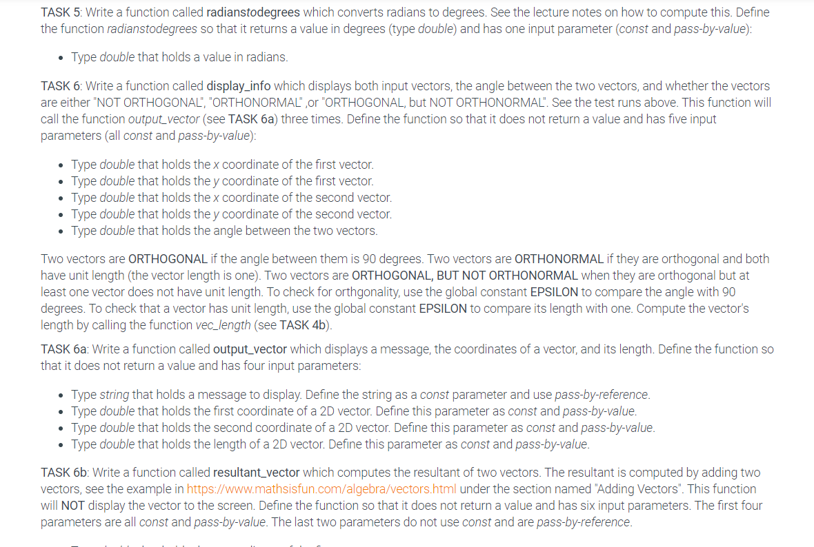 Solved Please do not use break statements and PLEASE use all | Chegg.com