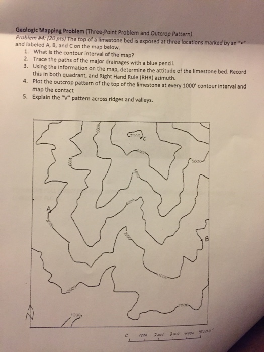 Geologic Mapping Problem (Three:Point Problem and | Chegg.com