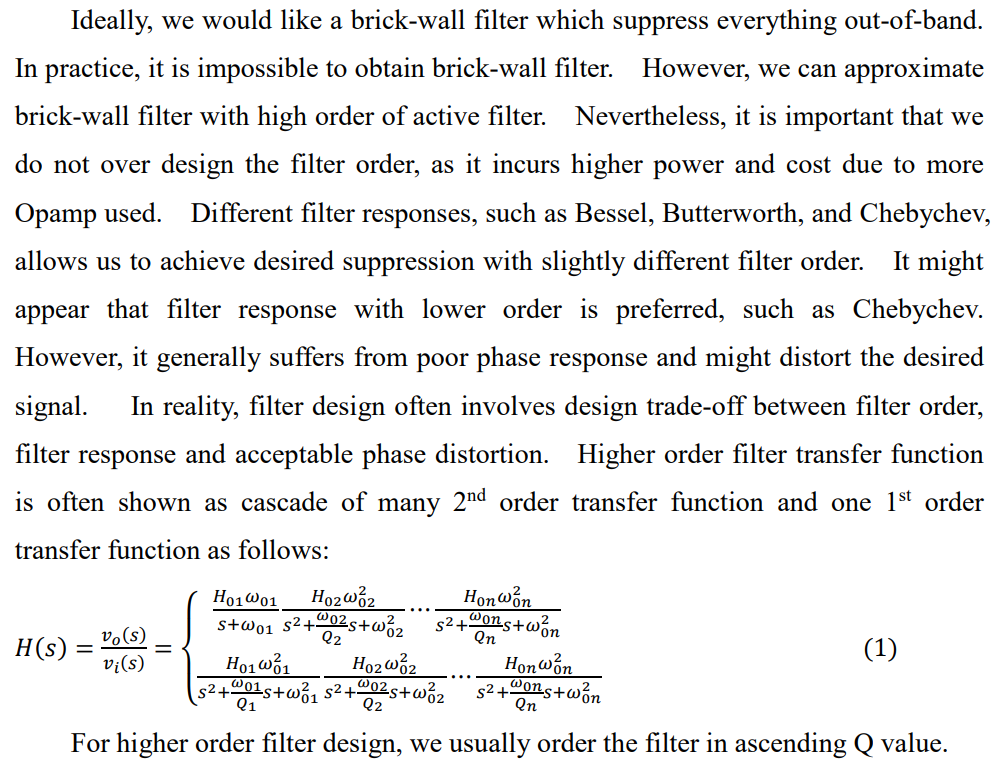 Solved Ideally, we would like a brick-wall filter which | Chegg.com