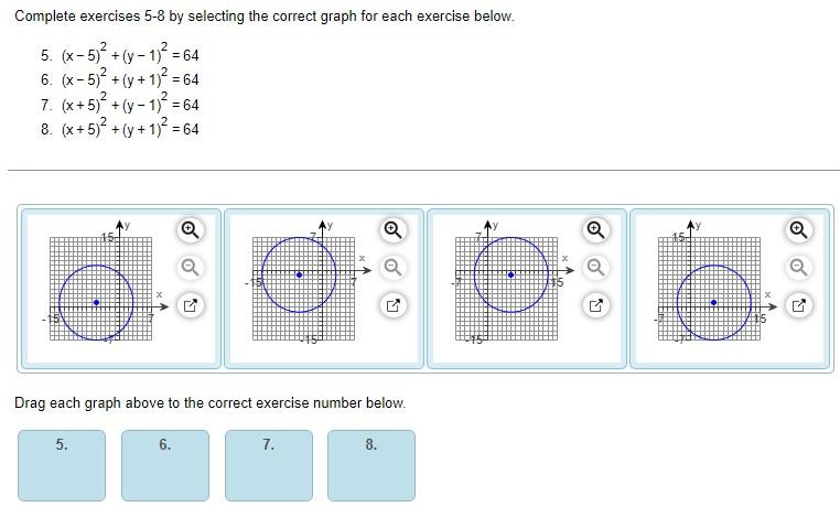 Solved Complete exercises 5−8 by selecting the correct graph | Chegg.com Solved Complete exercises 5−8 by selecting the correct graph | Chegg.com