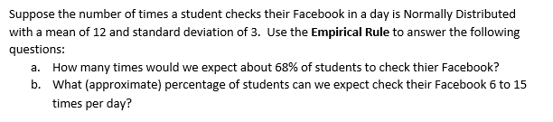 Solved Suppose the number of times a student checks their | Chegg.com