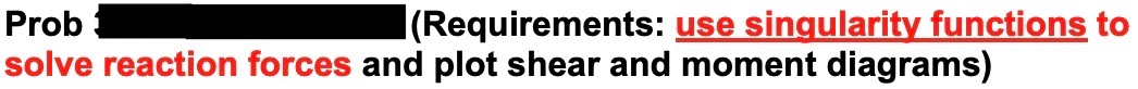 Solved Prob (Requirements: use singularity functions to | Chegg.com