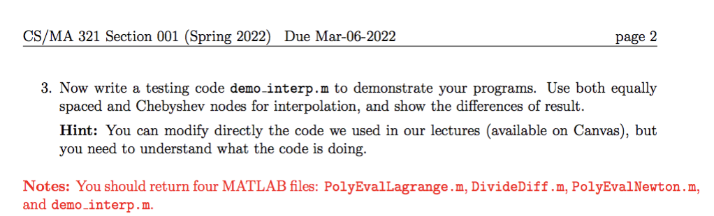 CS/MA 321 Section 001 (Spring 2022) Due Mar-06-2022 | Chegg.com