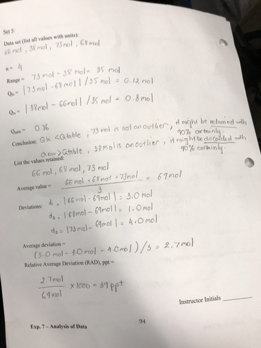 Solved CHEMISTRY 180-Analysis of Data SHOW SETUPS FOR ALL | Chegg.com